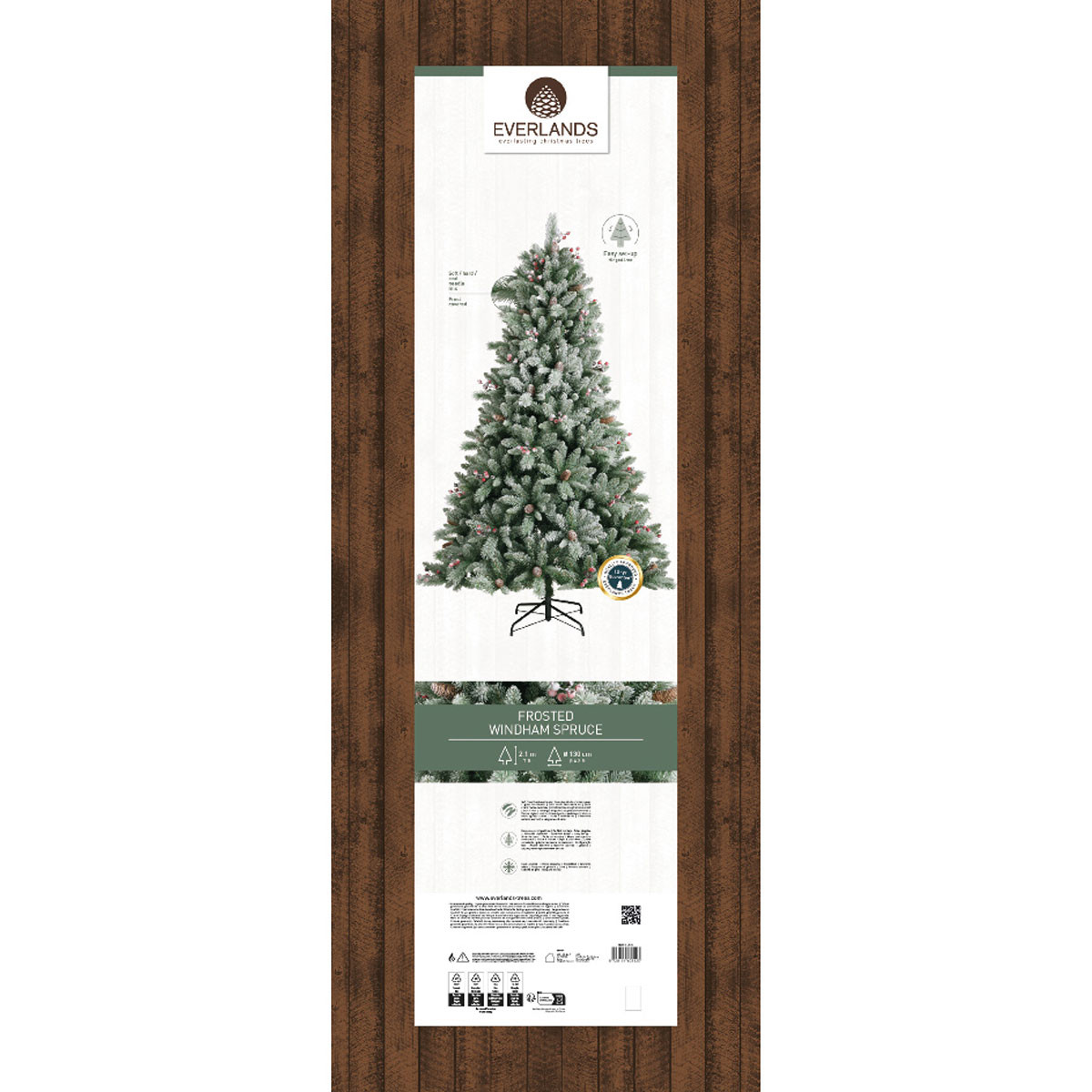 7ft Everlands Snowy Windham Spruce Artificial Christmas Tree | Charlies