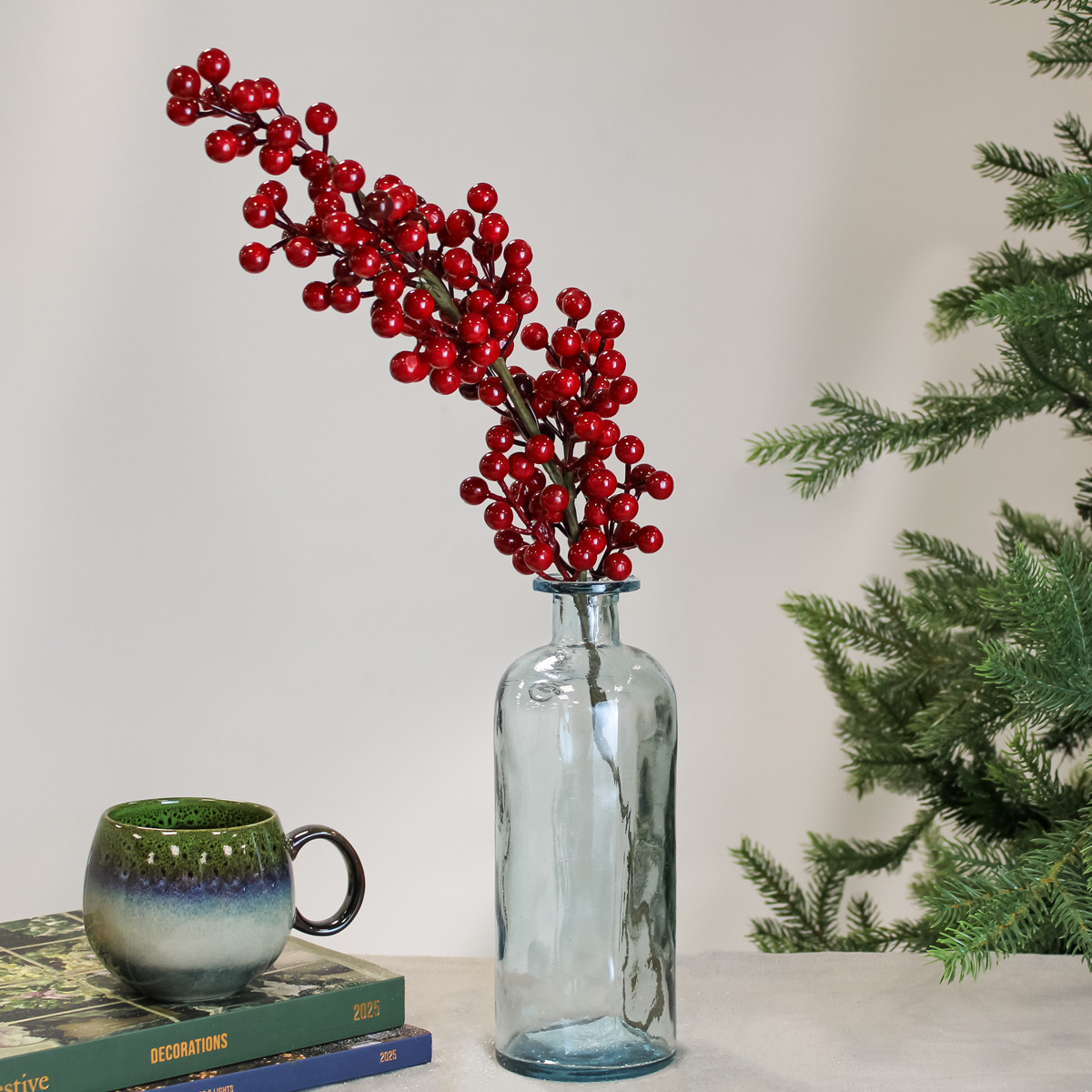 Red Berry Stem - 63cm | Charlies