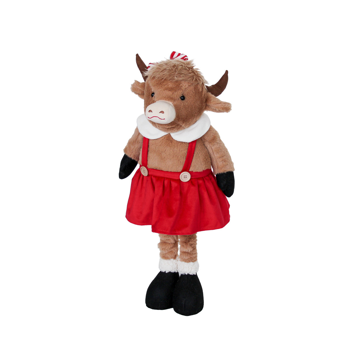 Plush Highland Cow with Extendable Legs Christmas Decoration, Girl ...