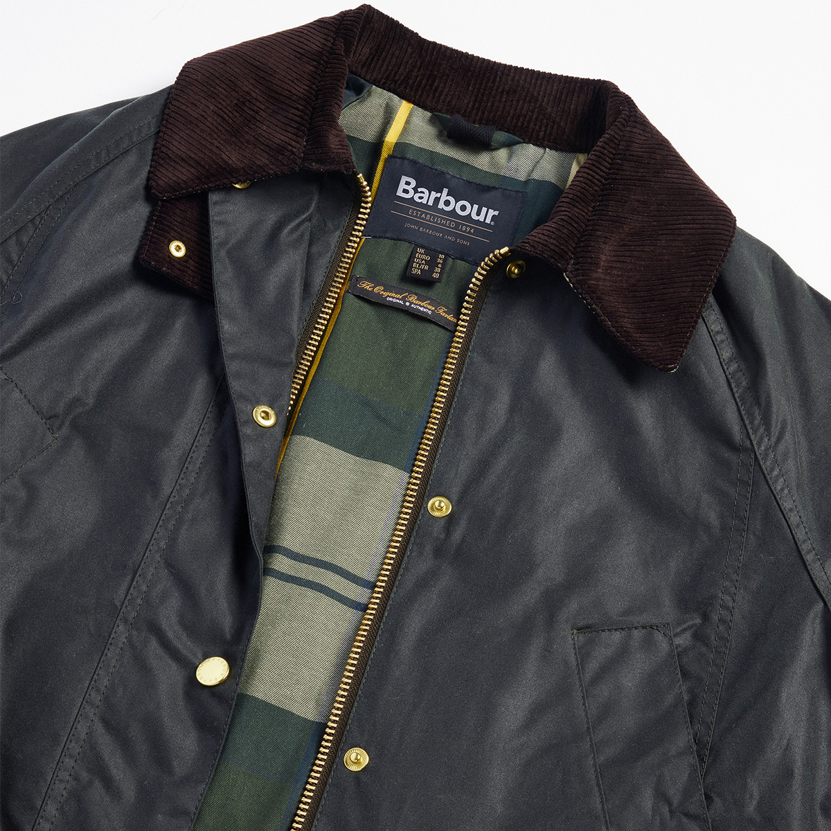 Barbour Women's Beadnell Long Waxed Jacket - Sage/Ancient | Charlies