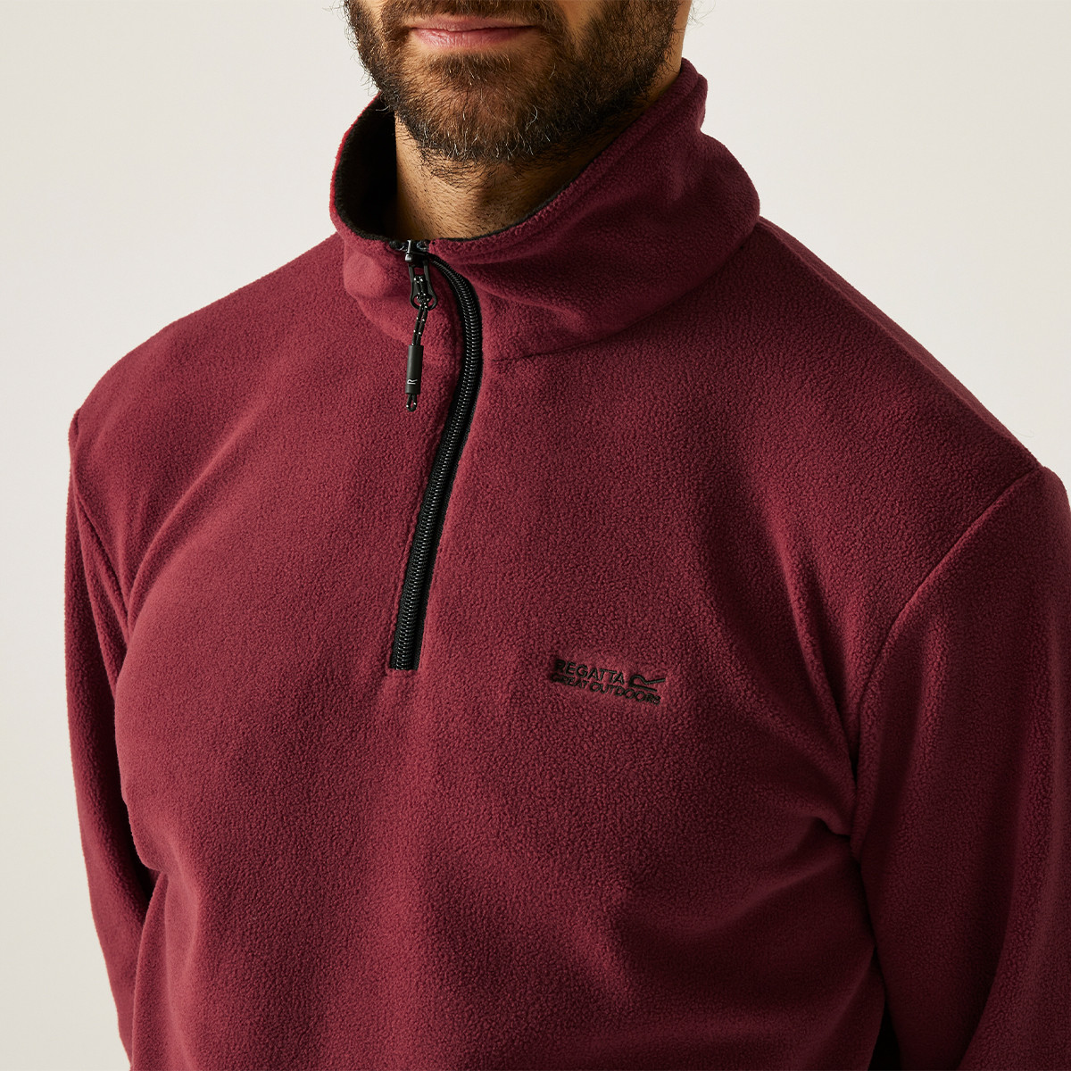 Regatta Men's Thompson Half Zip Fleece - Dark Maroon | Charlies