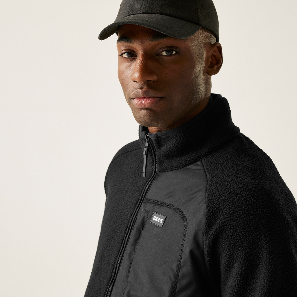 Regatta Men's Frankie Full Zip Borg Fleece - Black | Charlies