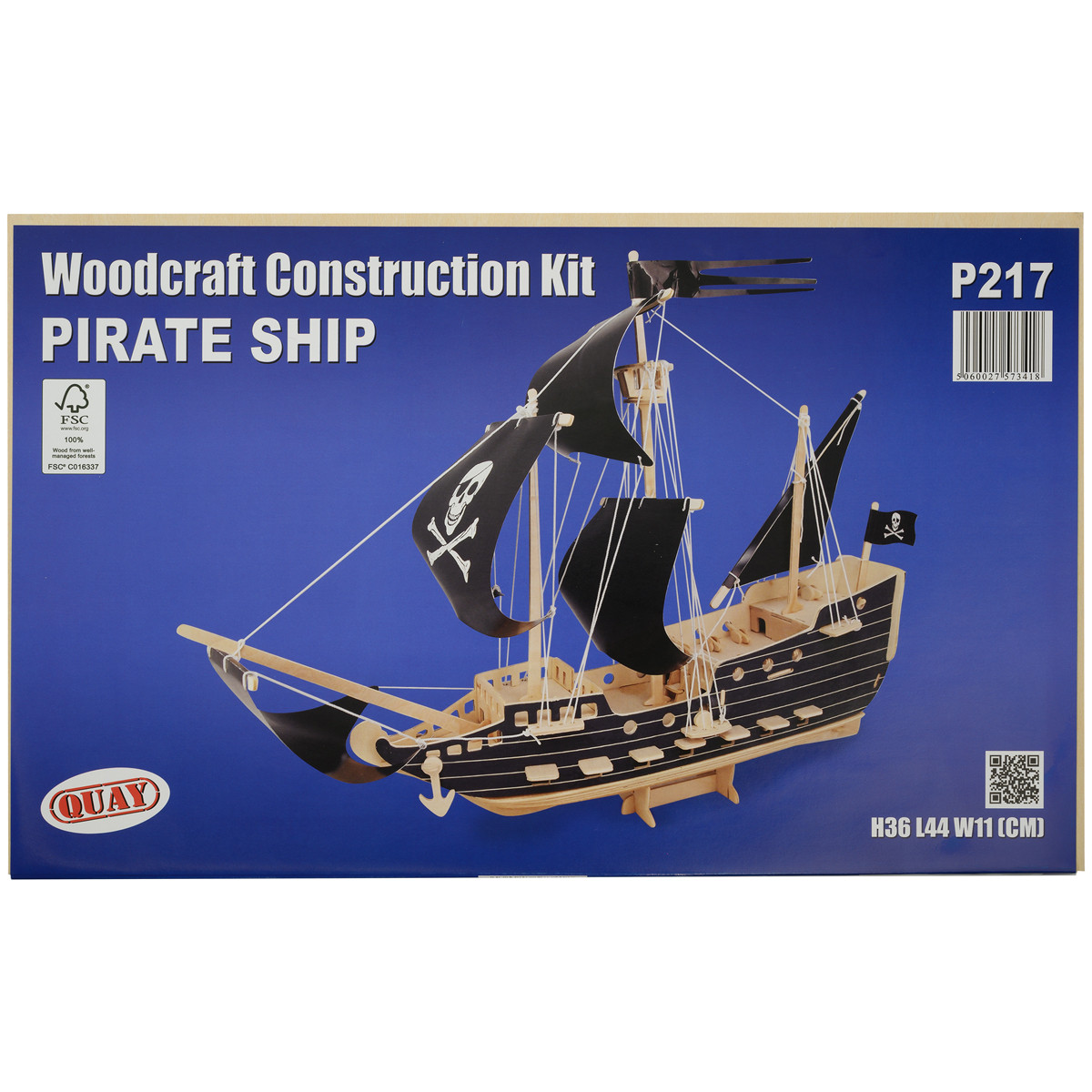 Woodcraft Construction Kit - Pirate Ship | Charlies