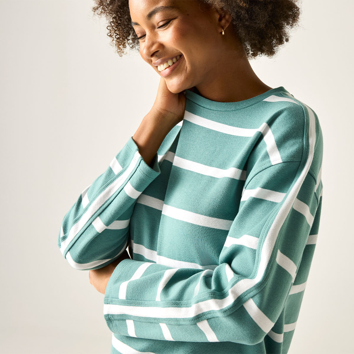 Regatta Women's Avira Striped Top - Ivy Moss/White Stripe | Charlies