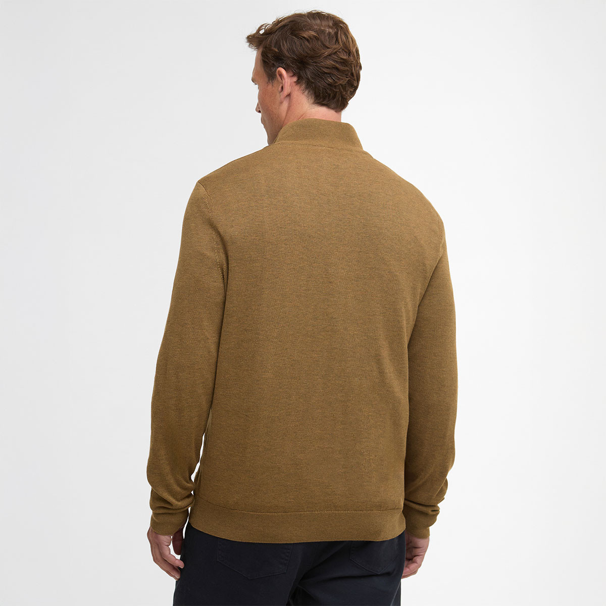 Barbour Men's Bayfield Half Zip Jumper - Russet | Charlies