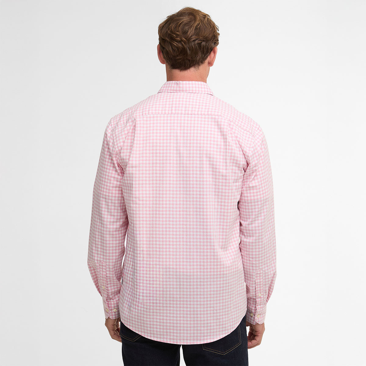 Barbour Men's Aukside Long Sleeved Check Shirt - Pink | Charlies