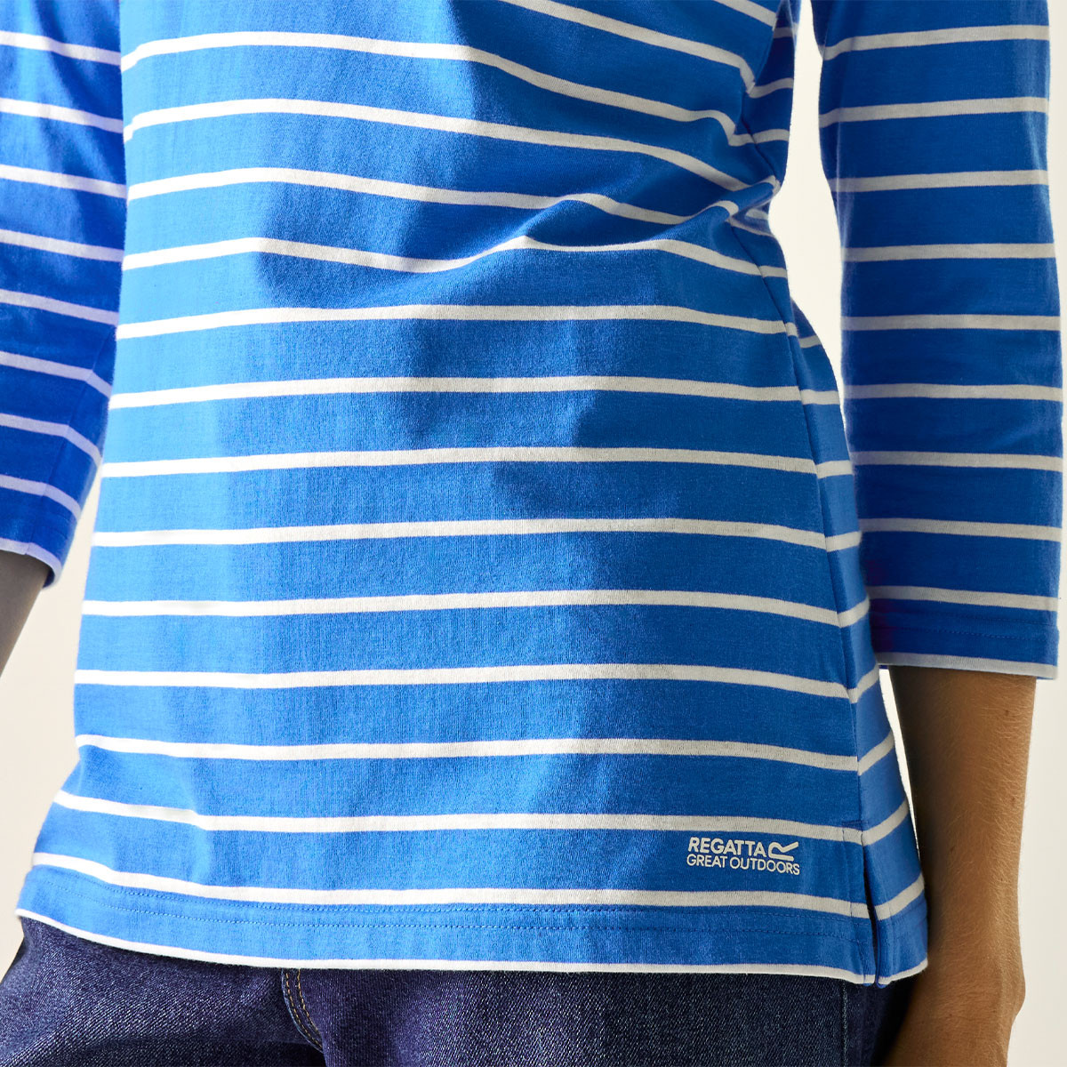 Regatta Women's Bayletta II Tee - Sonic Blue/ White Stripe | Charlies