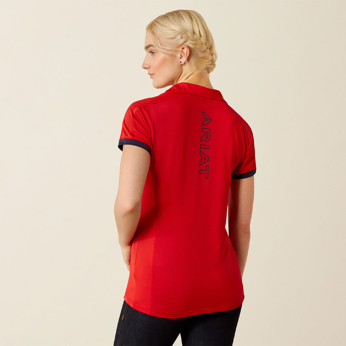 Ariat Women's Team Bandera ¼ Zip Polo Shirt - Weg Red | Charlies