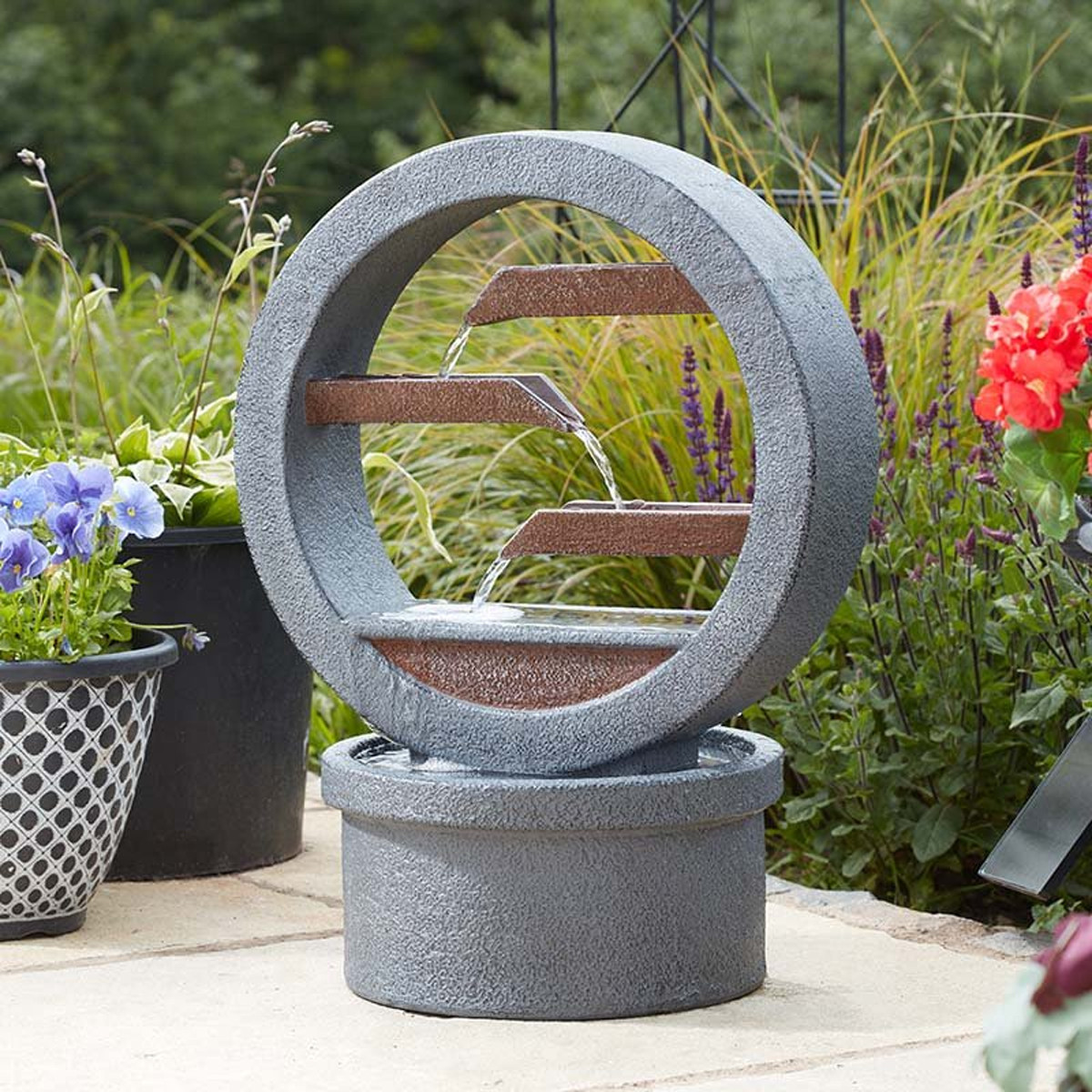 Smart Solar Omega Cascade Solar Power Water Feature | Charlies