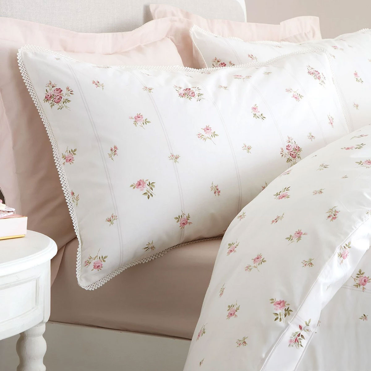 Bianca Fine Linens Vintage Rosebud Lace Bedding Set - Cream | Charlies