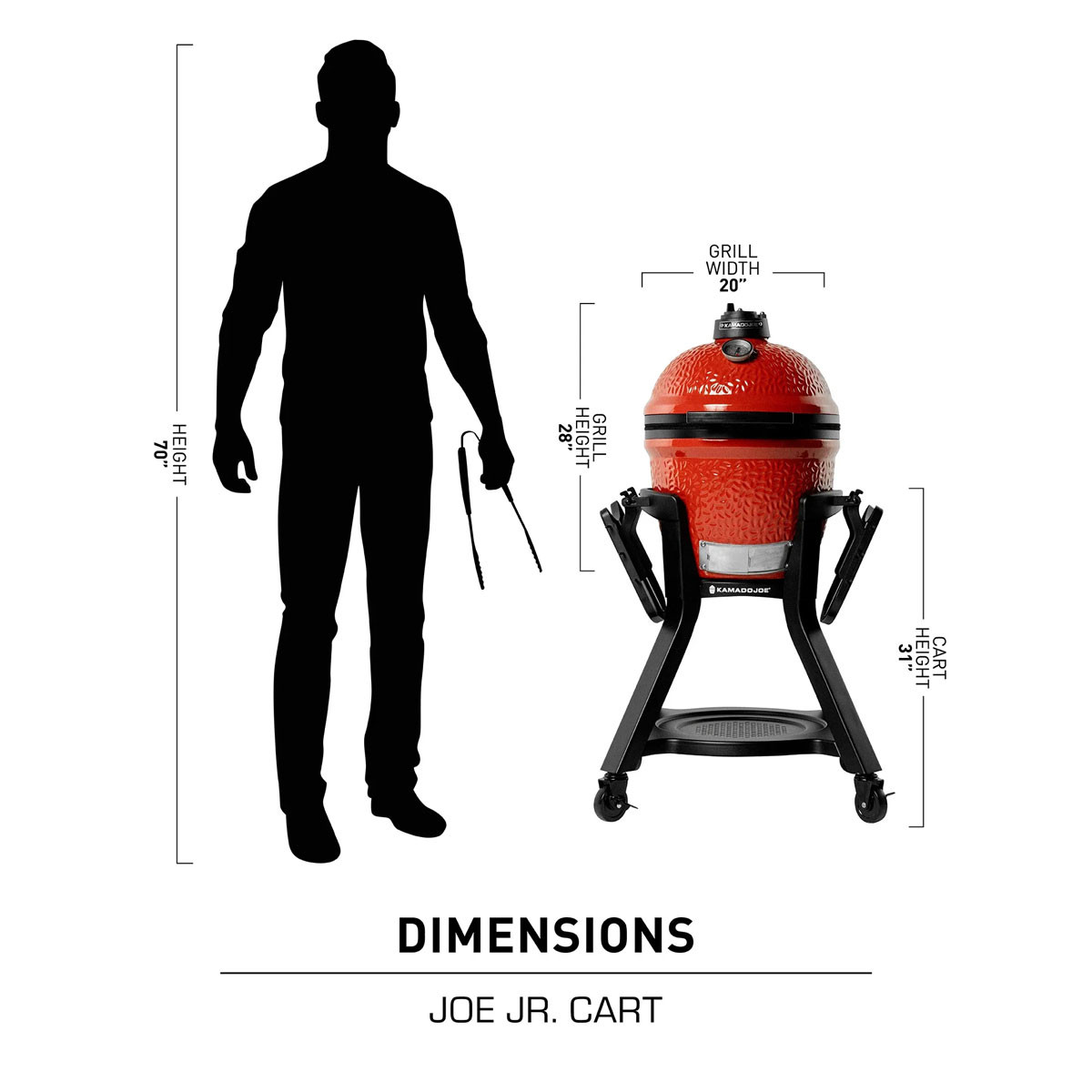 Kamado Joe Joe Jr Cart With Shelves | Charlies