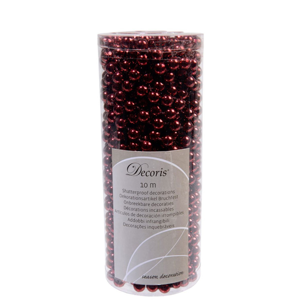 Decoris 10m Red Beaded Garland | Charlies