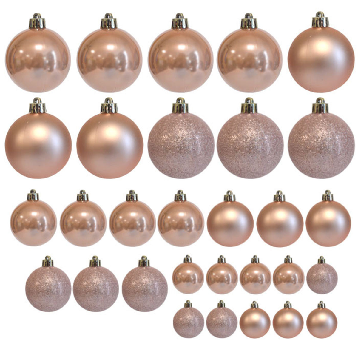 30 Light Pink Assorted Baubles | Charlies