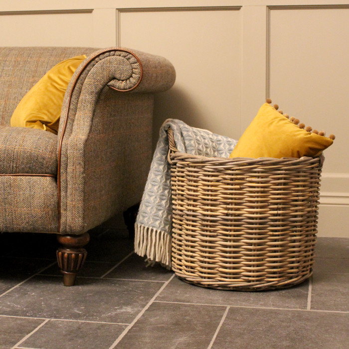 Medium Round Wicker Log Basket | Charlies