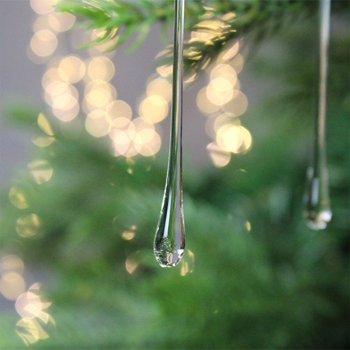 Premier 12 Iridescent Water Drop Glass Tree Decorations - 12cm | Charlies