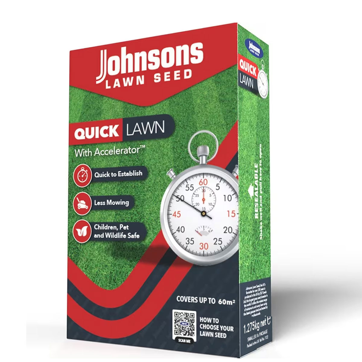 Johnsons Quick Lawn Seed with GroMax - 60m² | Lawn Seed | Gardening ...