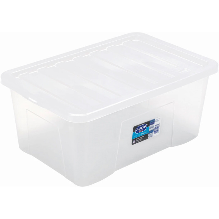 Addis 50L Clear Plastic Storage Box with Lid | Charlies