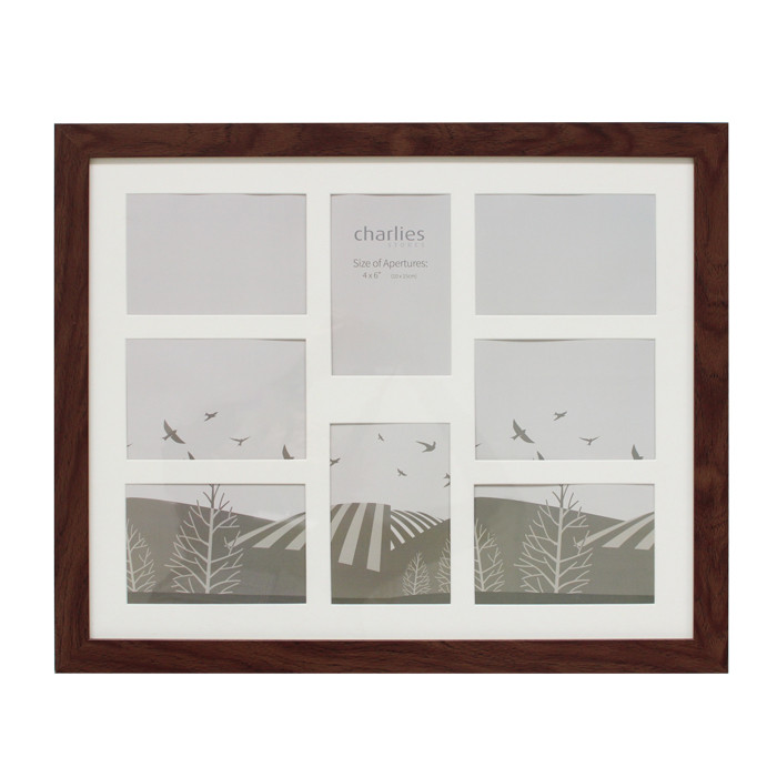 Dark Oak Photo Frame - 8 Aperture | Charlies
