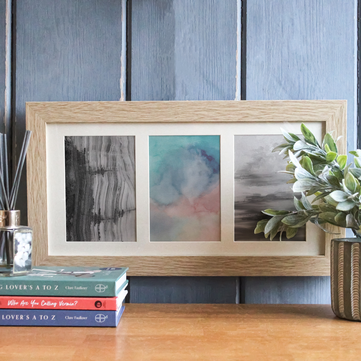 Oak Photo Frame - 3 Aperture | Charlies