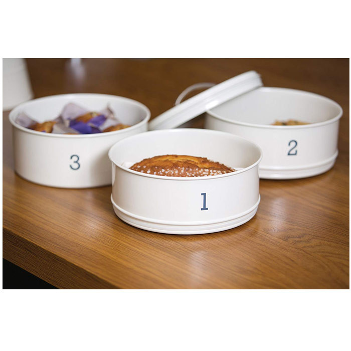 Kitchen Craft 'Living Nostalgia' 3-Tier Cake Tin - Cream | Charlies