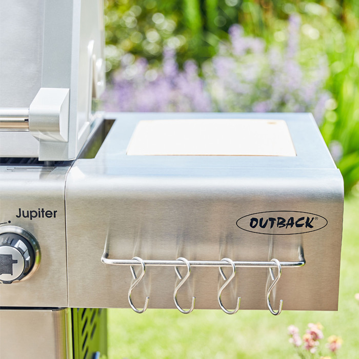 Outback Jupiter 6 Burner Hybrid Stainless Steel Barbecue with Free ...