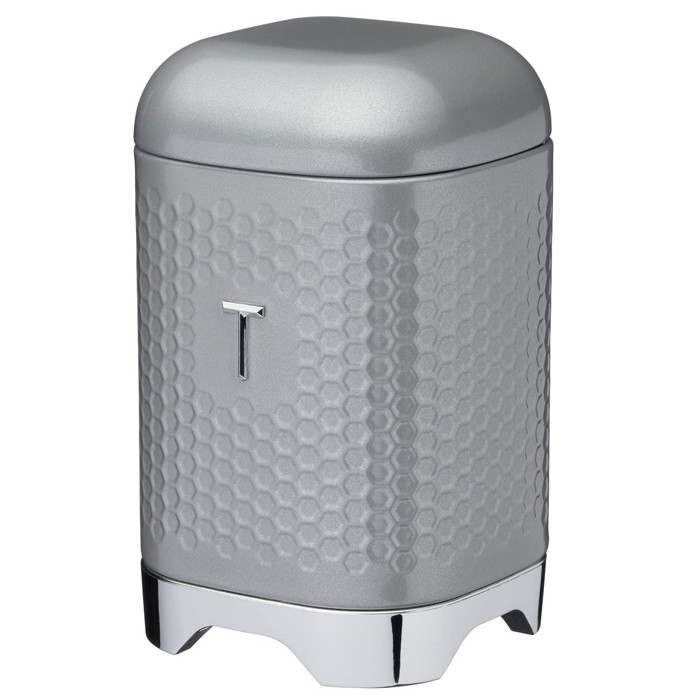 KitchenCraft Lovello Textured Tea Canister – Shadow Grey | Canisters ...