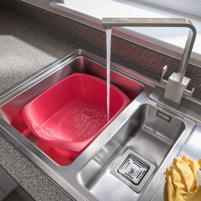 Addis Rectangular Washing-Up Bowl, 9.5 Litre – Pomegranate | Home ...