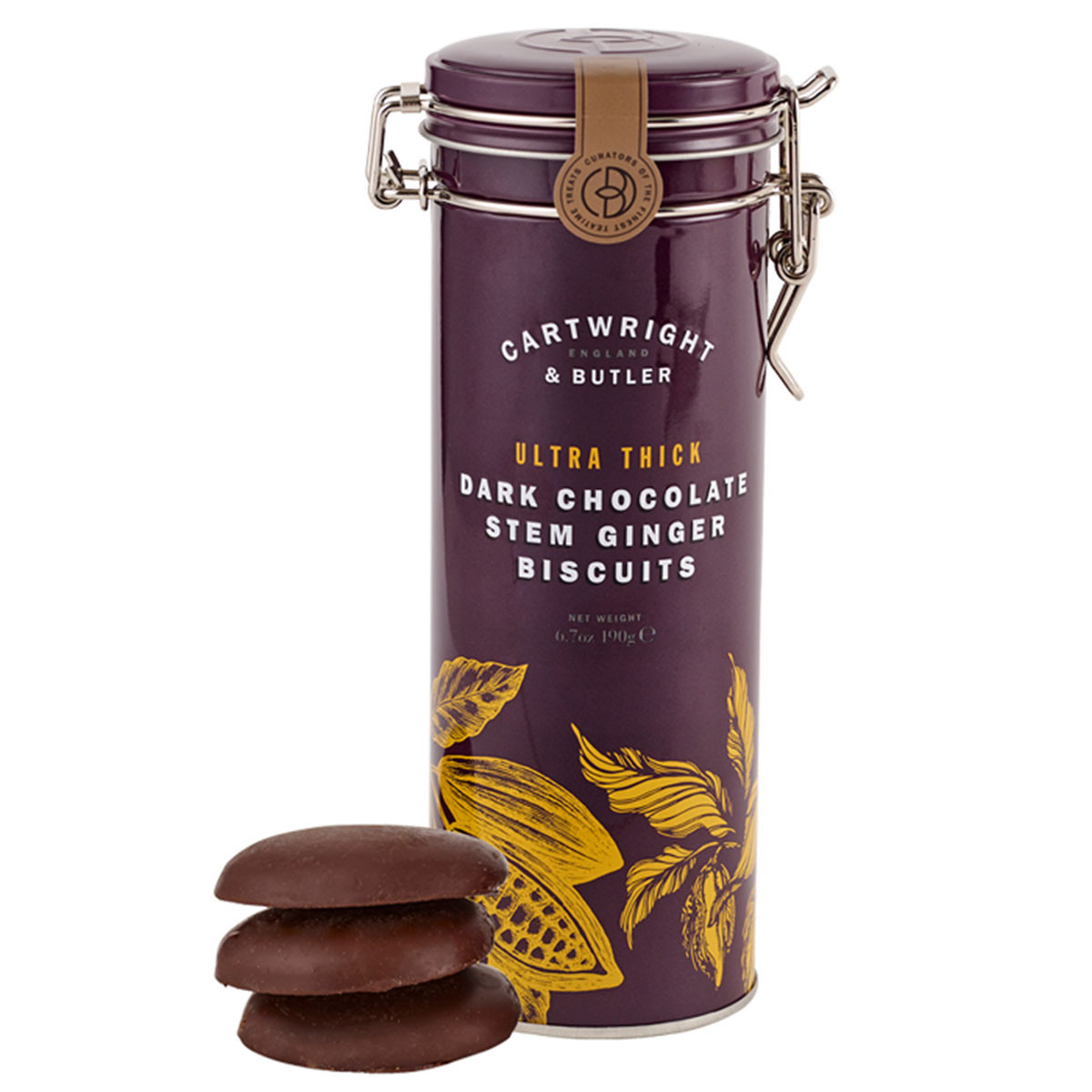 Cartwright & Butler Ultra Thick Dark Chocolate Ginger Biscuits | Food ...