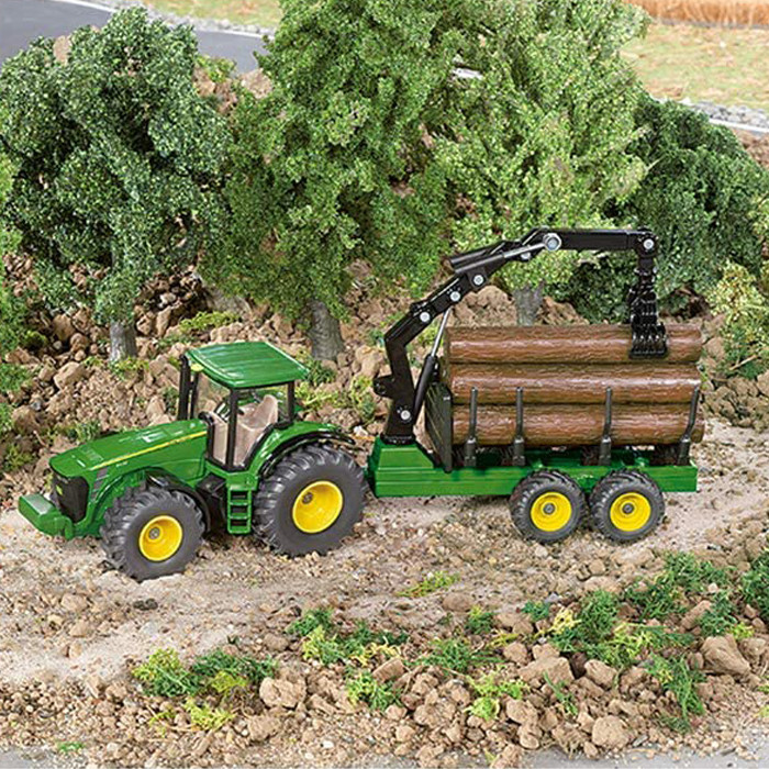 Siku John Deere 8430 Tractor with Forestry Trailer Toy | Charlies