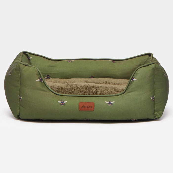 Joules Box Dog Bed - Khaki Bee | Charlies
