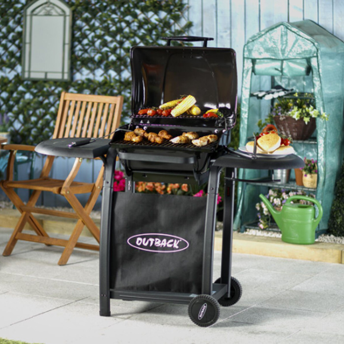 Outback Omega 201 Charcoal BBQ - Red | Charlies