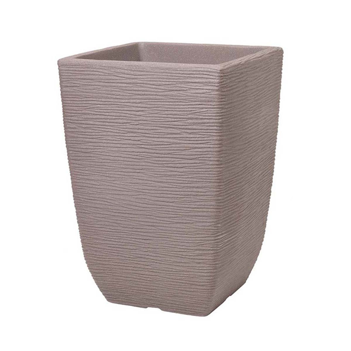Stewart Garden Cotswold Tall Square Planter, Dark Brown – 33cm | Charlies