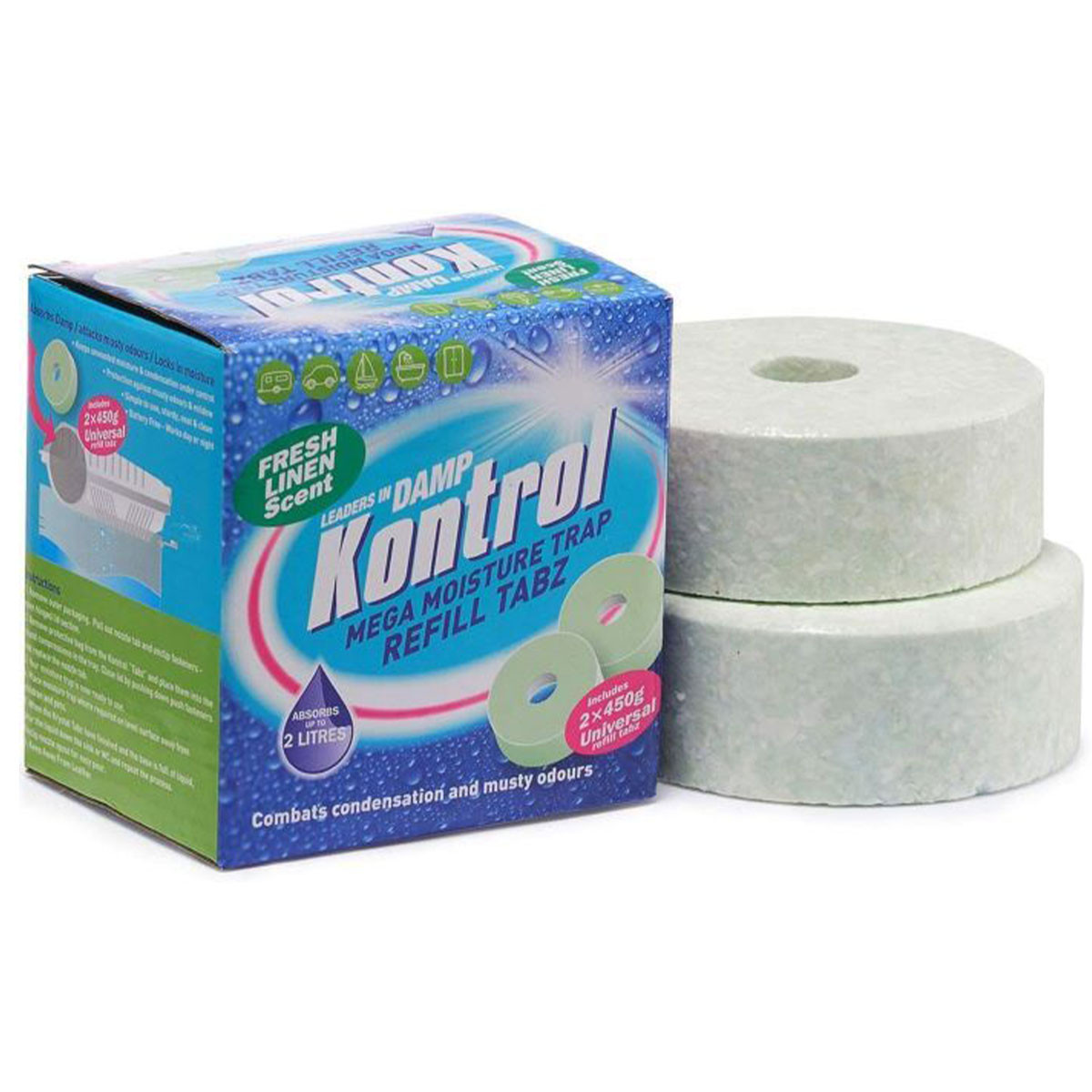 Kontrol Moisture Trap Refill Tabz – Linen Scent | Dehumidifying | Charlie's
