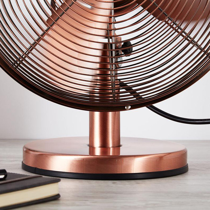 Tower Metal Desk Fan, 12in - Copper | Charlies