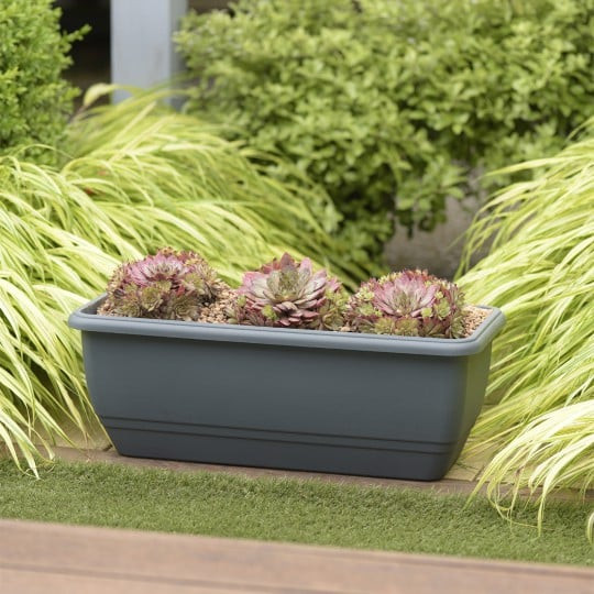 Stewart Garden Patio Planter Trough, 50cm – Slate Grey | Charlies
