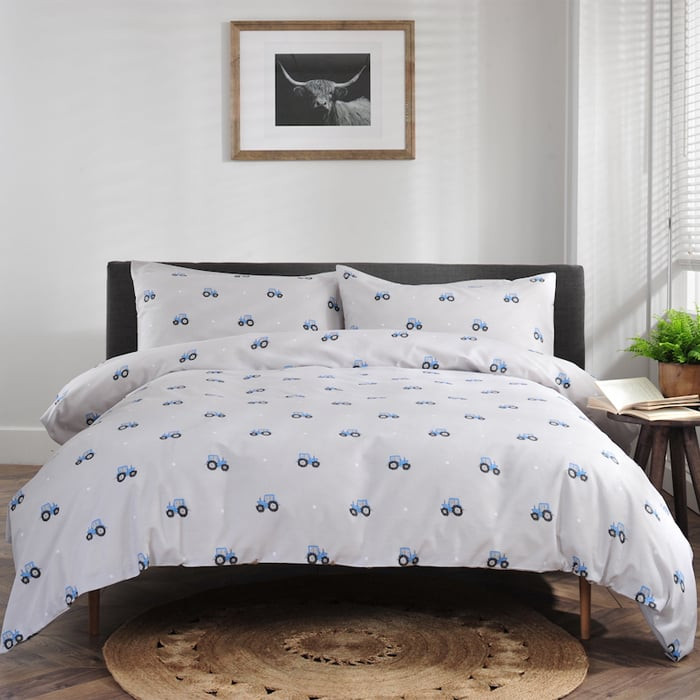Deyongs Blue Tractor Bedding Set | Charlies