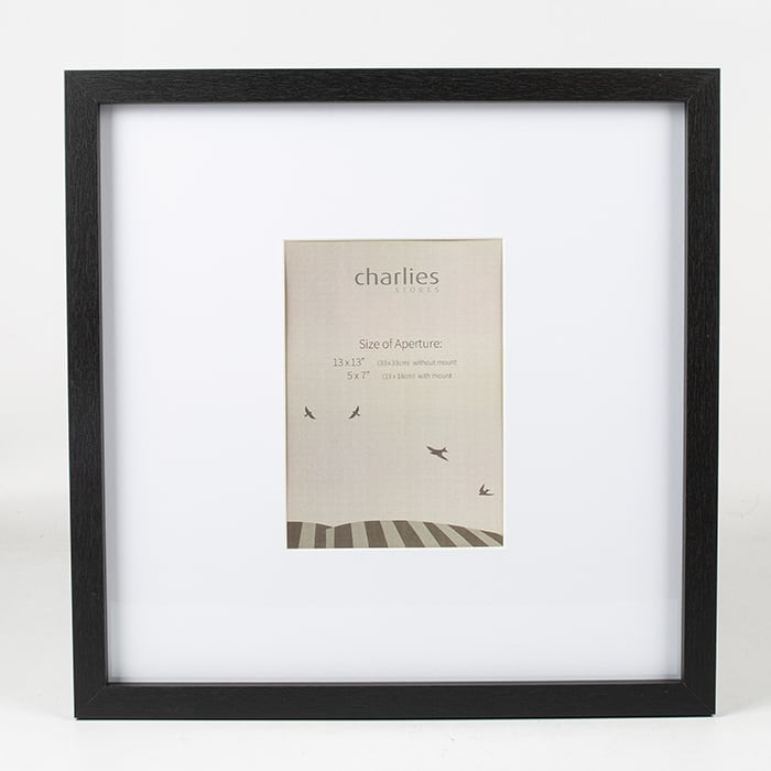 Black Mounted Photo Frame - 13x13" | Charlies