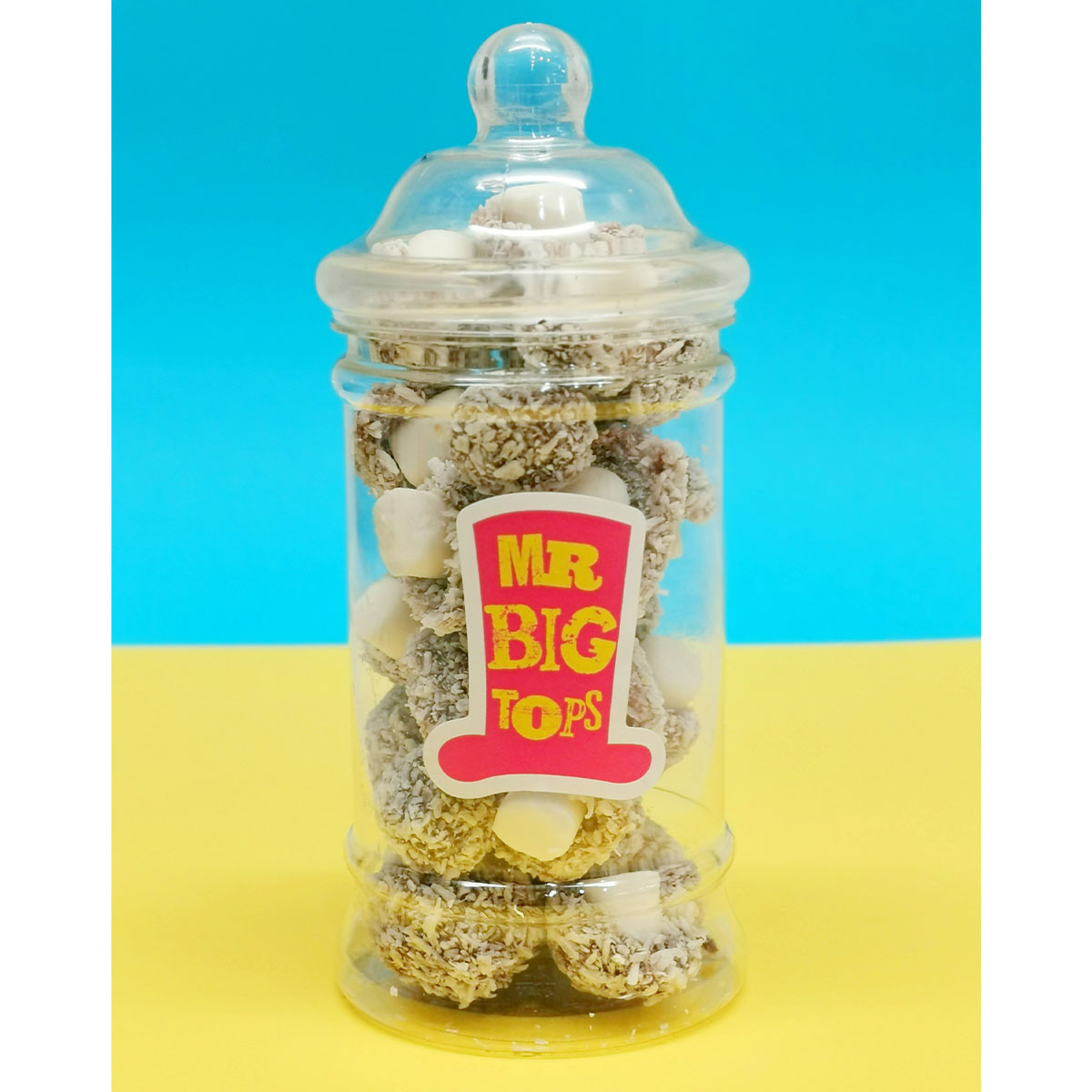 Mr Big Tops Jar of Coconut Mushroom Sweets – 500ml | Charlies