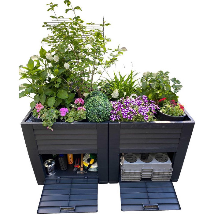 Double Planting Bed with Storage Space | Charlies