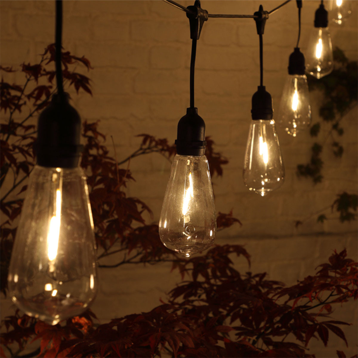 NOMA 20 LED Large Hanging Edison Festoon Lights, Warm White - 7.6m ...