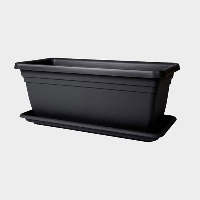 Stewart Garden Deep Trough, 80cm - Black | Charlies