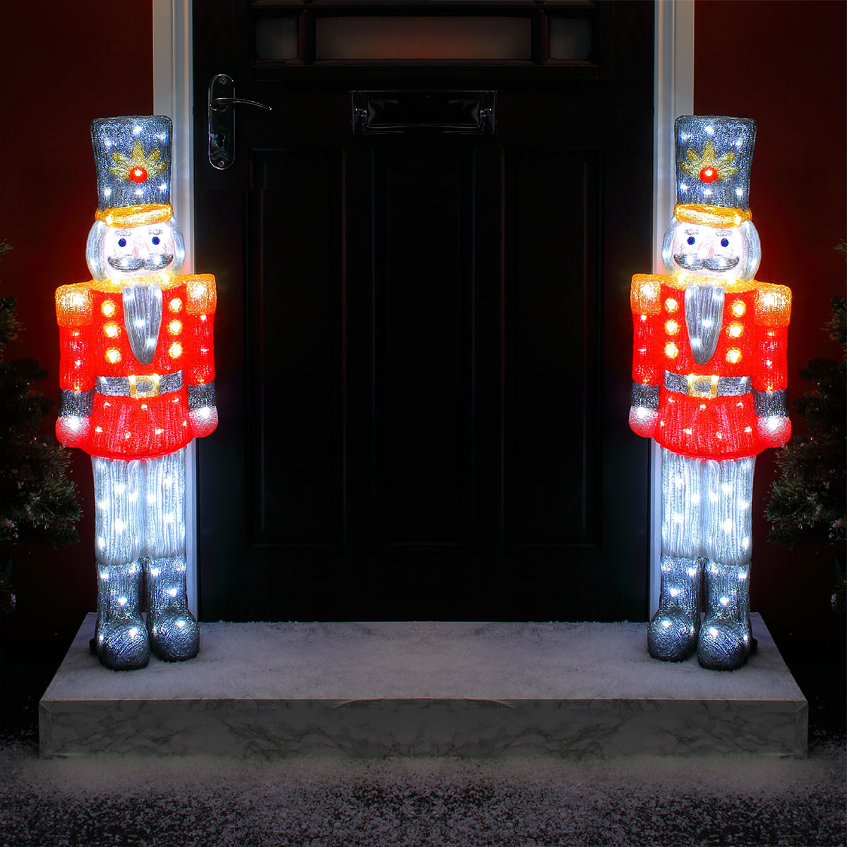 NOMA 93cm Acrylic LED Nutcracker Light Figure – White | Charlies