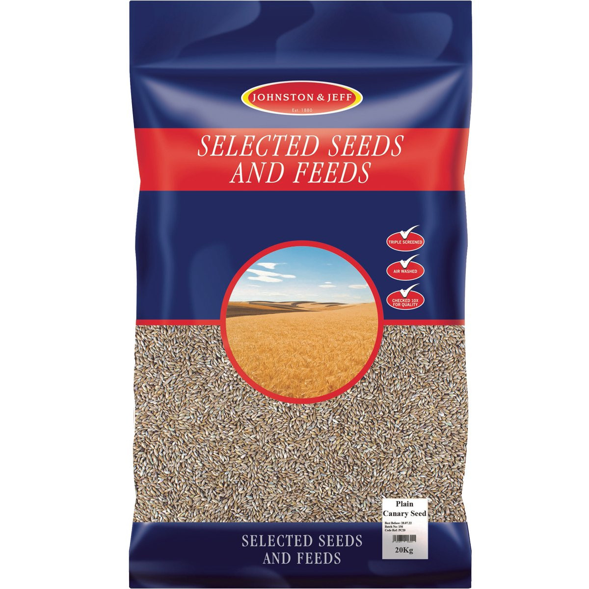 Johnston & Jeff Plain Canary Seed – 20kg | Charlies