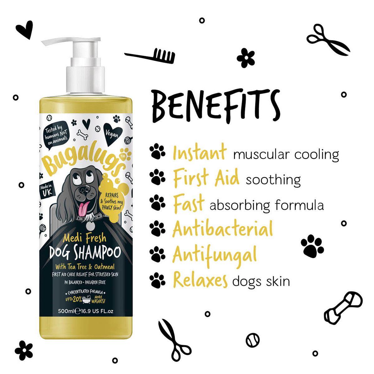 Bugalugs Medi Fresh Dog Shampoo - 500ml | Charlies