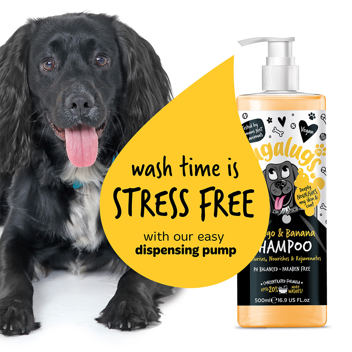 Bugalugs Mango & Banana Dog Shampoo - 500ml | Charlies