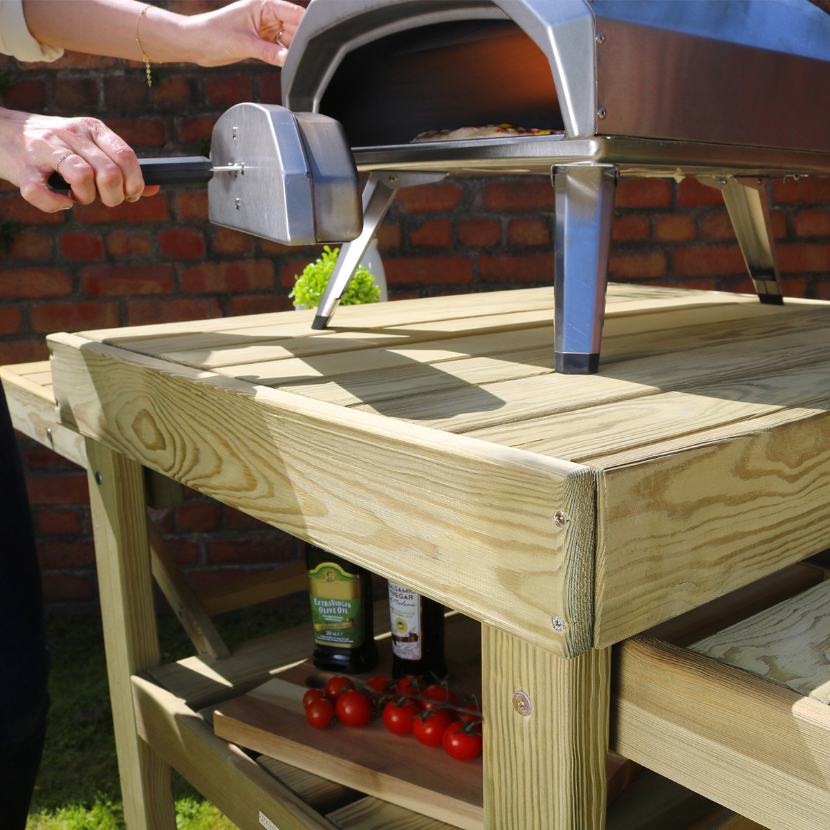 Zest Outdoor Living Wooden Outdoor Pizza Oven Table | Charlies