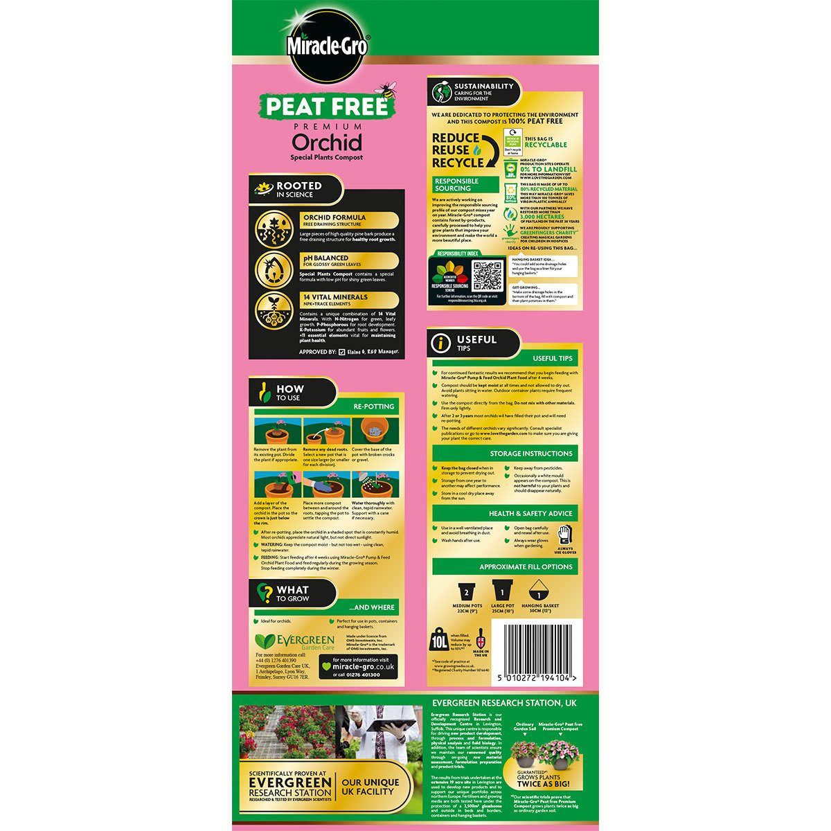 Miracle-Gro Peat Free Premium Orchid Compost - 10 Litres | Charlies