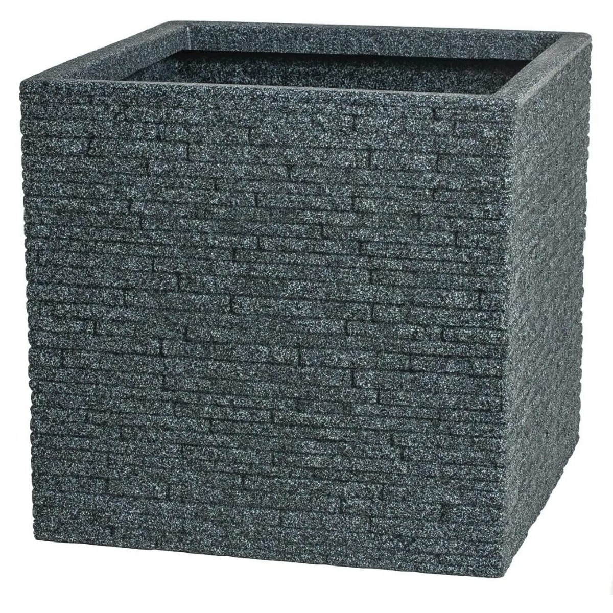 Strata Slate Square Planter, Ash - 38cm | Charlies
