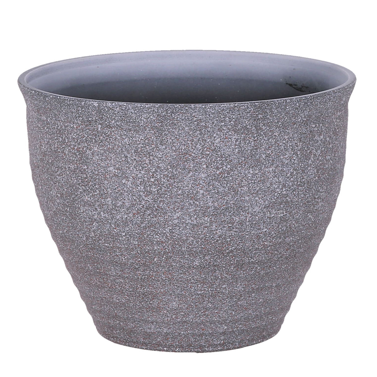 Woodlodge Feather Stone Effect Planter, Granite - 35cm | Charlies