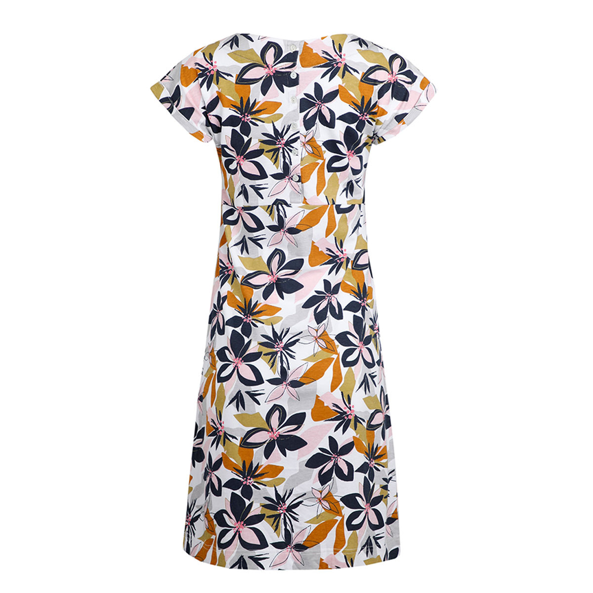 Weird Fish Women's Tallahassee Organic Printed Jersey Dress - White ...